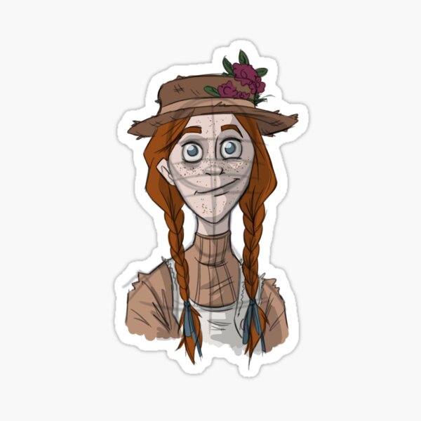 "Anne " Sticker for Sale by emilysteckly | Redbubble