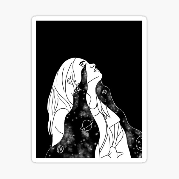 "Crying space girl " Sticker by Sopicon98 | Redbubble