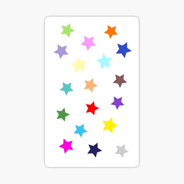 "Colorful stars!!" Sticker by jaceyerin | Redbubble
