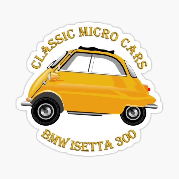 "Isetta Classic Bubble Car" Sticker by Fozzyartsales | Redbubble