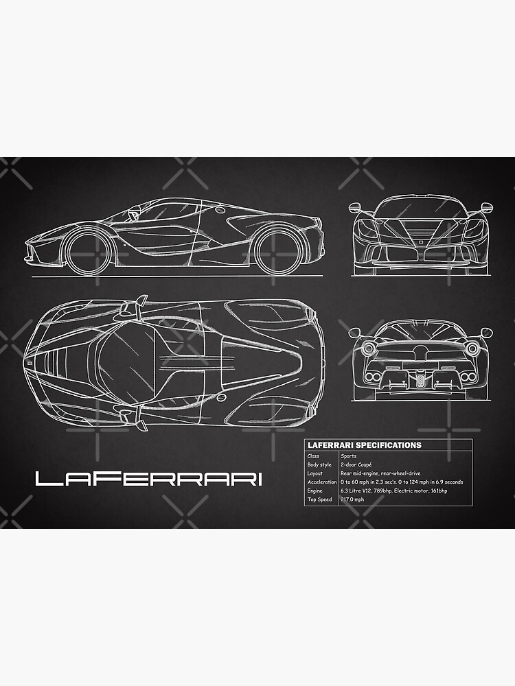 "The LaFerrari Blueprint" Art Board Print for Sale by rogue-design ...