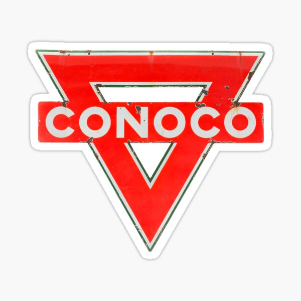 "CONOCO gasoline vintage sign rusted version" Sticker for Sale by ...
