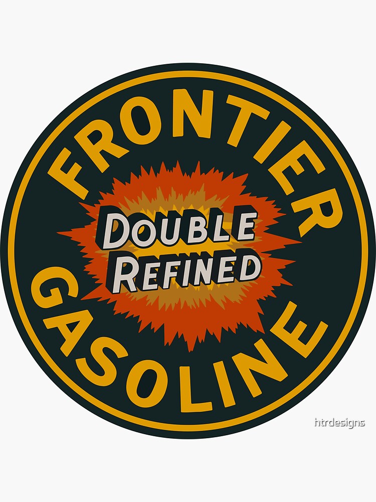 "Frontier Gasoline vintage sign" Sticker for Sale by htrdesigns | Redbubble
