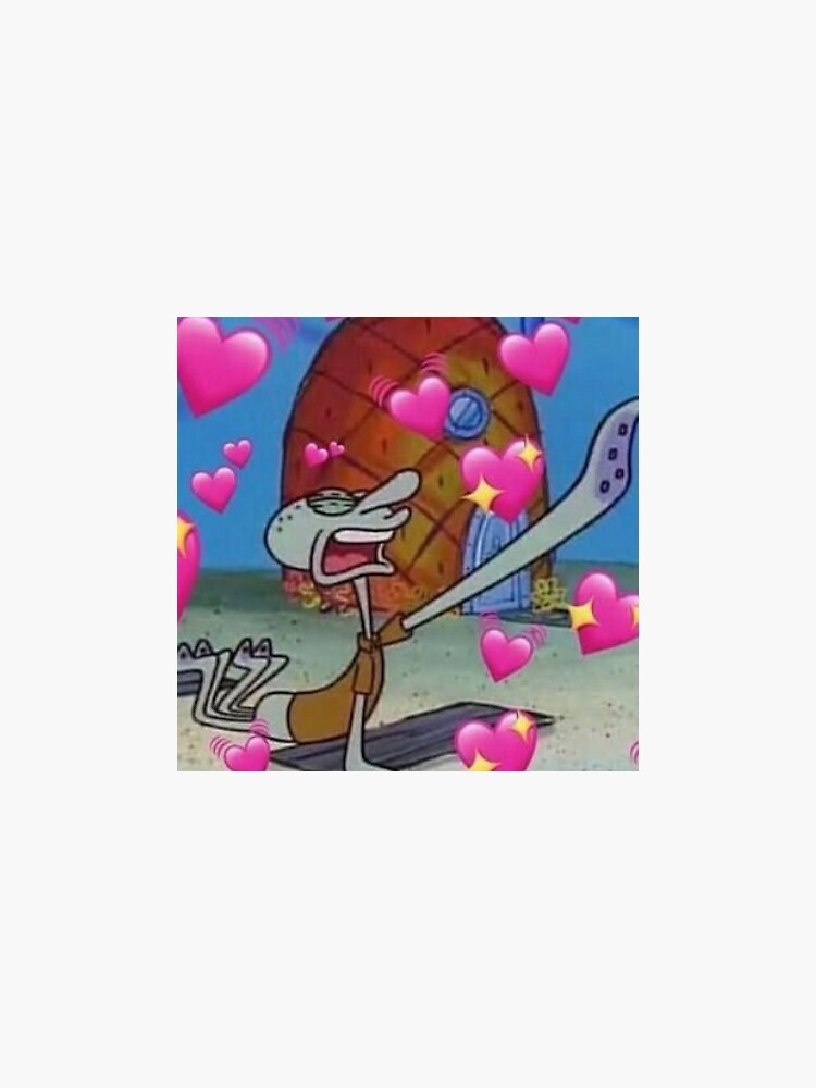 "Squidward Love and Affection Meme" Sticker for Sale by caitlin5yup ...
