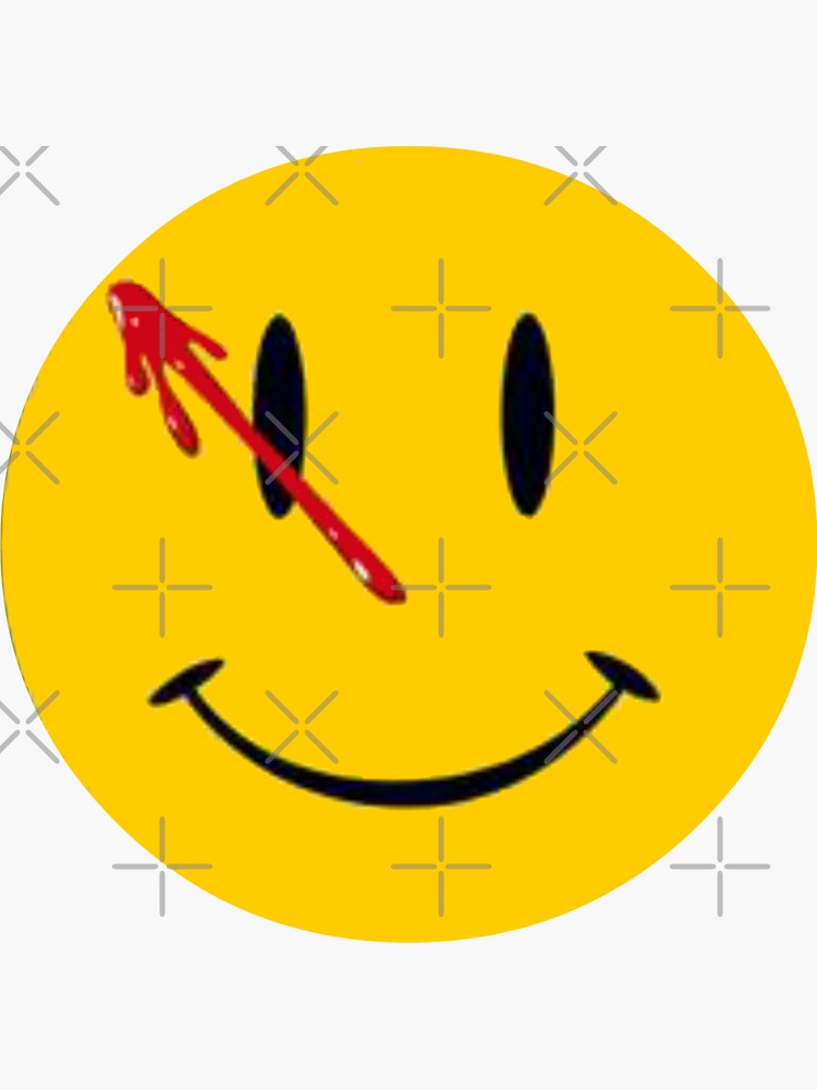 "Bleeding Smiley Face" Sticker by symbolized | Redbubble