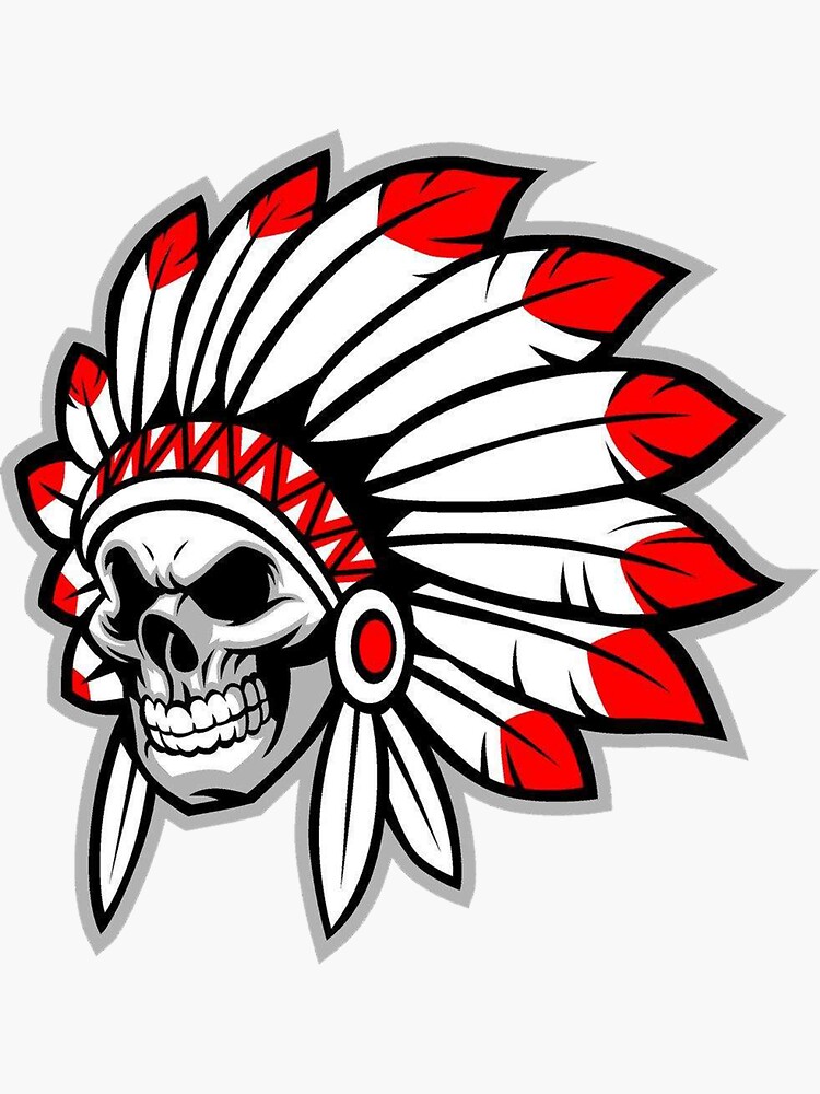 "Skeleton Chief" Sticker for Sale by aberg86 | Redbubble