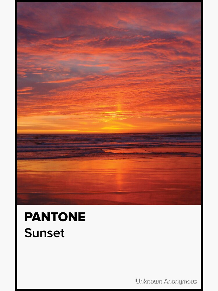 "PANTONE Sunset" Sticker by aBenjiii | Redbubble