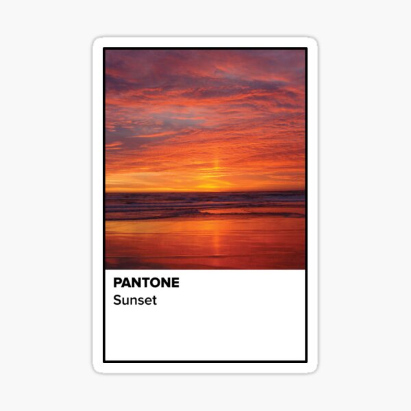 "PANTONE Sunset" Sticker by aBenjiii | Redbubble