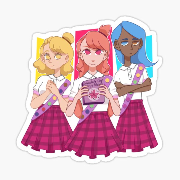 "Camp camp flower scouts" Sticker for Sale by CaffeineVibes | Redbubble