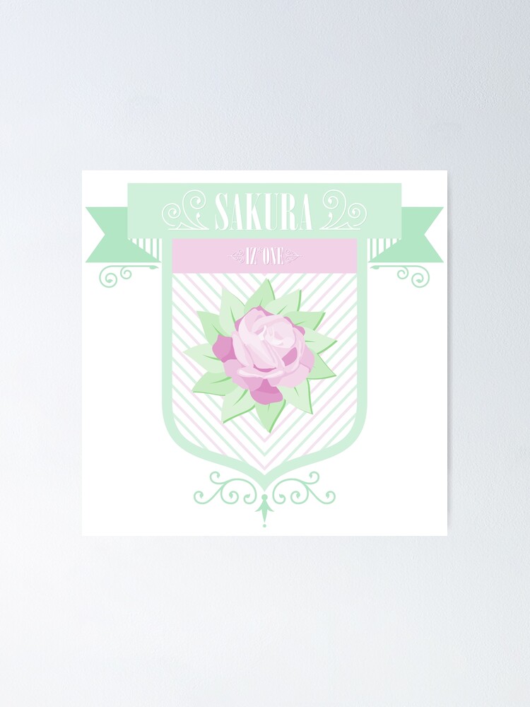 "IZ*ONE Sakura Crest" Poster by silvercrystal | Redbubble
