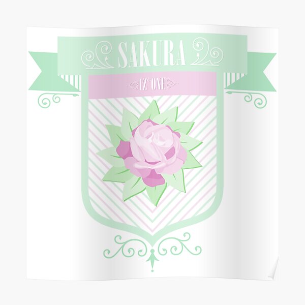 "IZ*ONE Sakura Crest" Poster by silvercrystal | Redbubble
