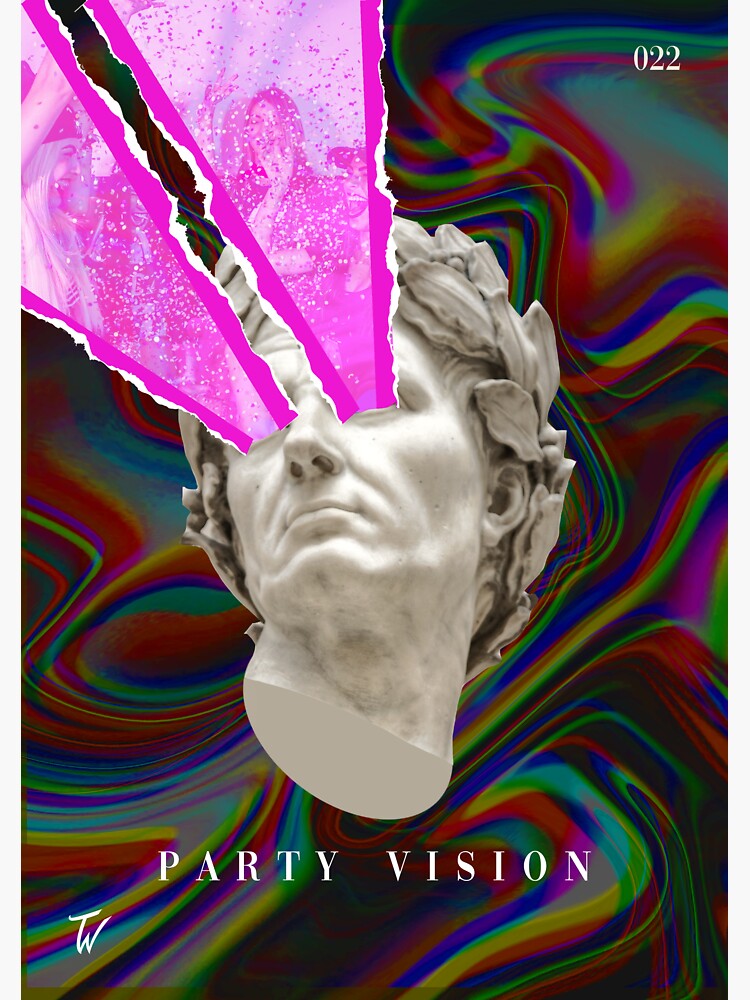 "Party Vision - Tom Woodward 022" Sticker for Sale by Tomotheee | Redbubble