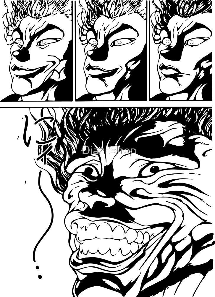 "Yujiro Hanma, Smile" by Diaz-Shop | Redbubble