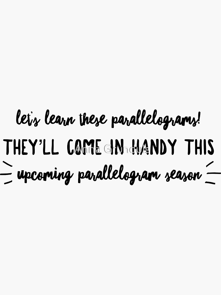 "Lets Learn These Parallelograms! Theyll Come In Handy This Upcoming ...