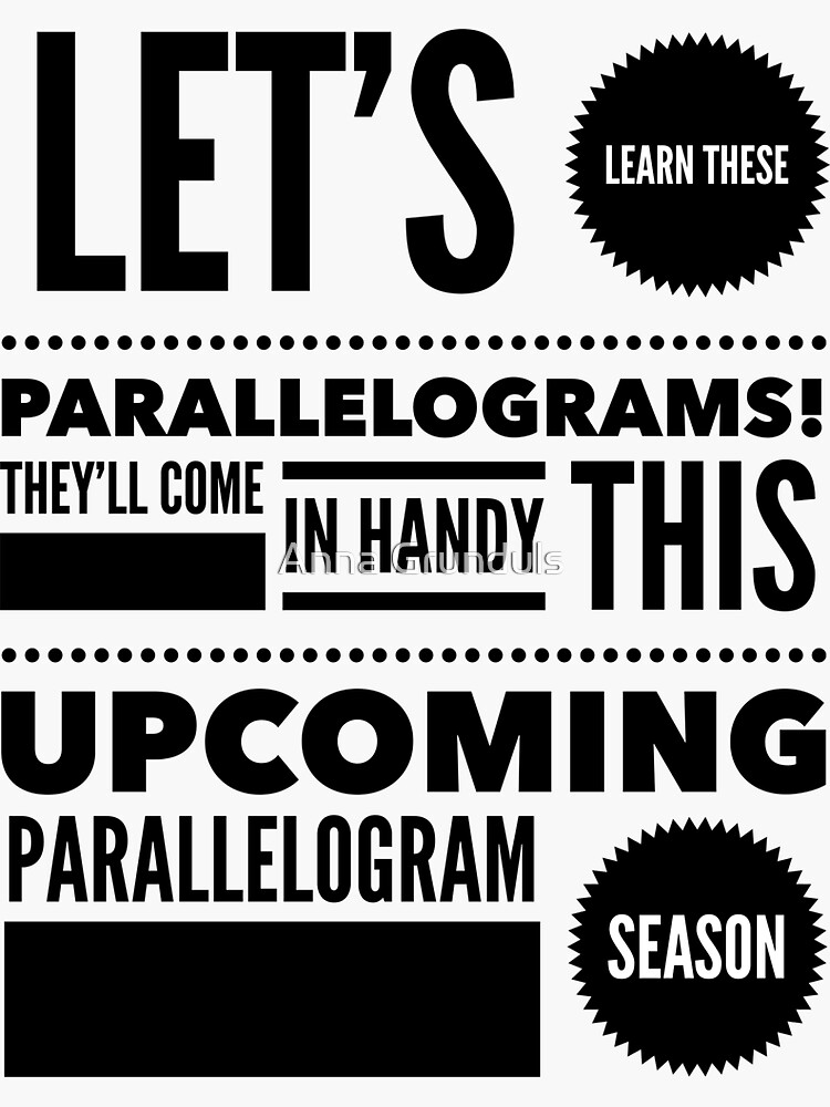"Lets Learn These Parallelograms! Theyll Come In Handy This Upcoming ...