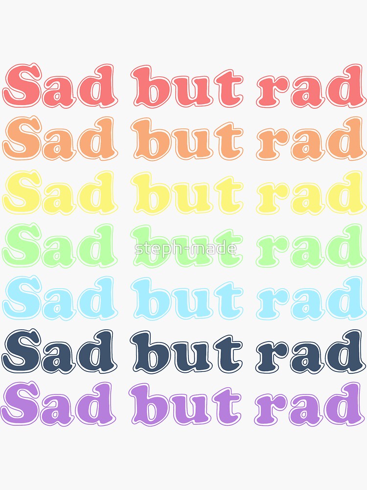 "Sad but rad pastel" Sticker by steph-made | Redbubble