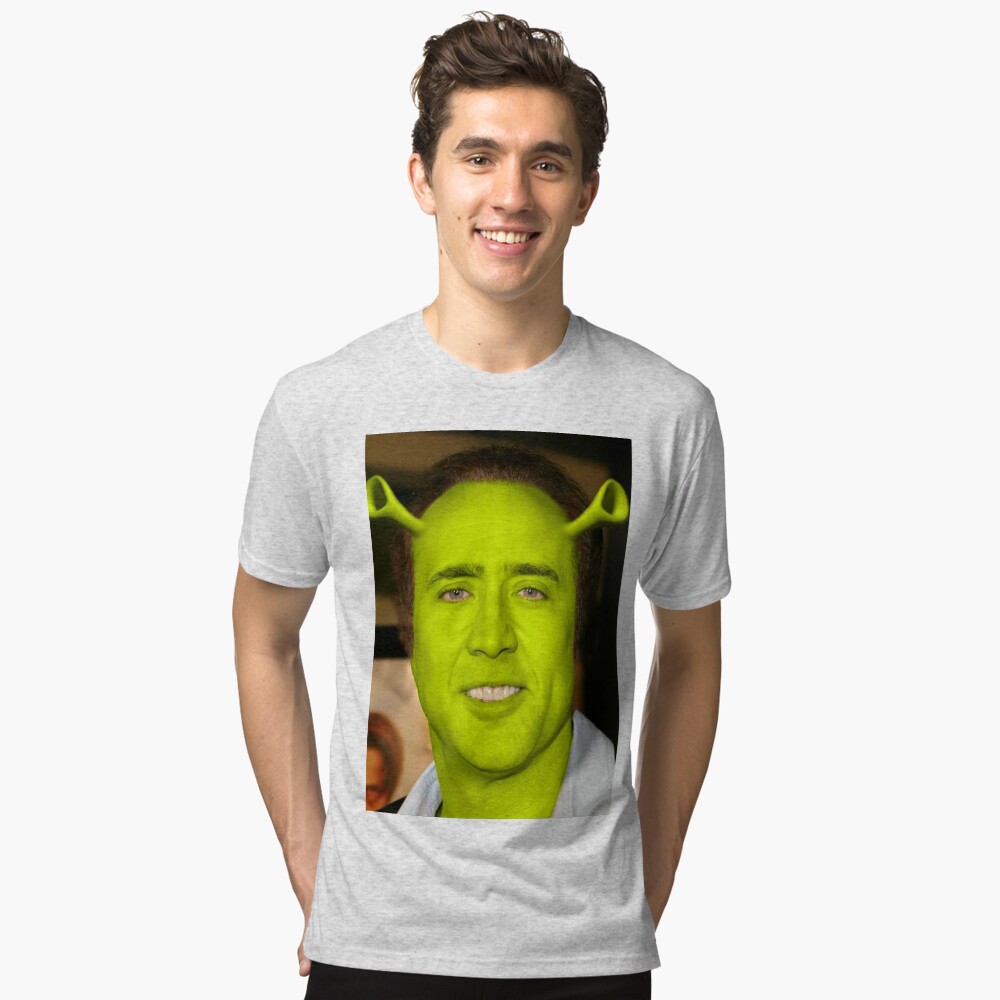 "Nicolas Cage as Shrek" A-Line Dress for Sale by David Buhr | Redbubble