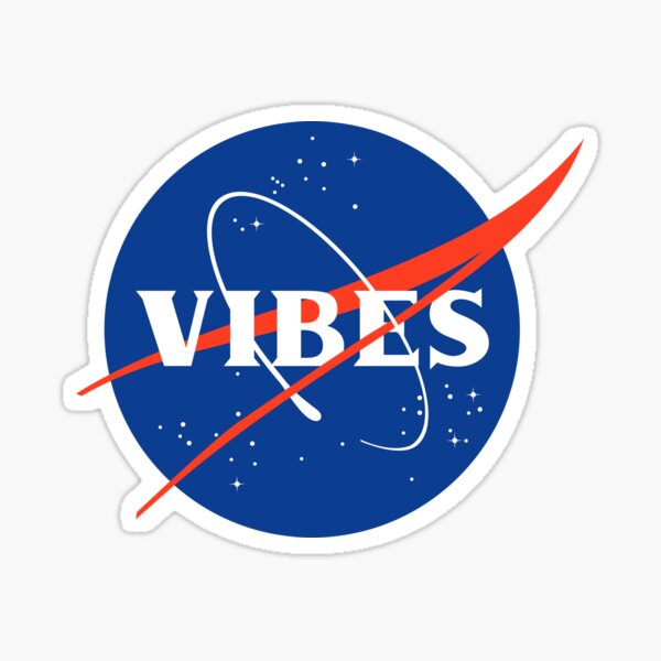 "Vibes NASA Logo" Sticker for Sale by Leksal | Redbubble