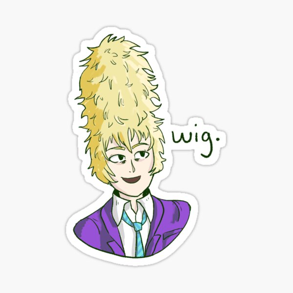 "wig" Sticker by 2snac | Redbubble
