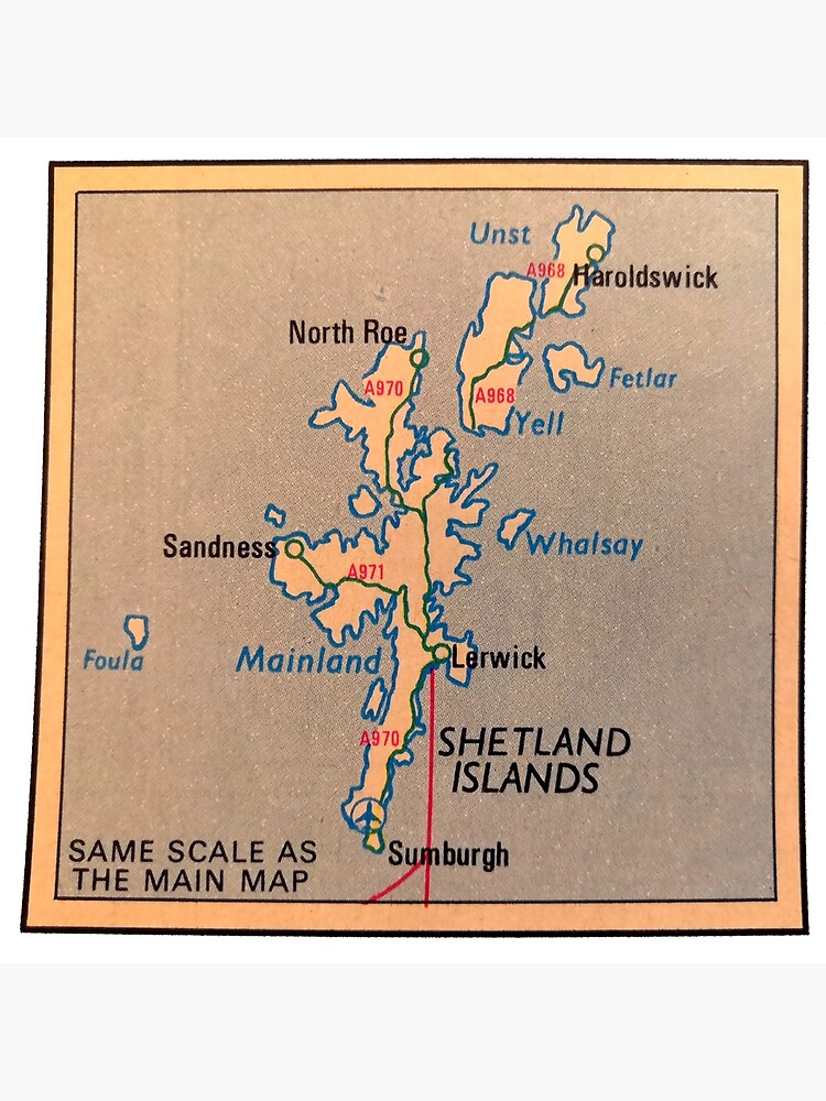 "Shetland Islands map" Poster by circuitsnap | Redbubble