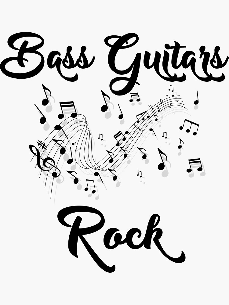 "Bass Guitar Gifts" Sticker for Sale by Mholm0930 | Redbubble