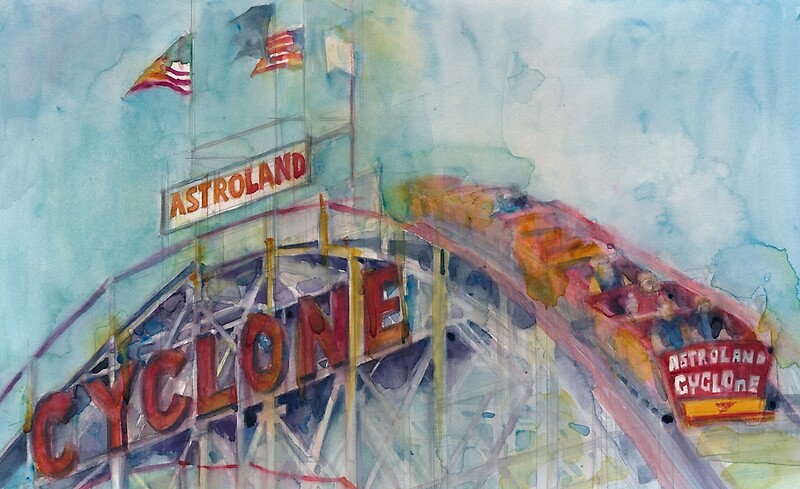 "CYCLONE CONEY ISLAND" by Dorrie Rifkin | Redbubble