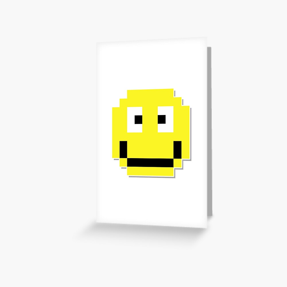 "8 Bit Emoji - Smiley" Greeting Card for Sale by MGMBrothers | Redbubble