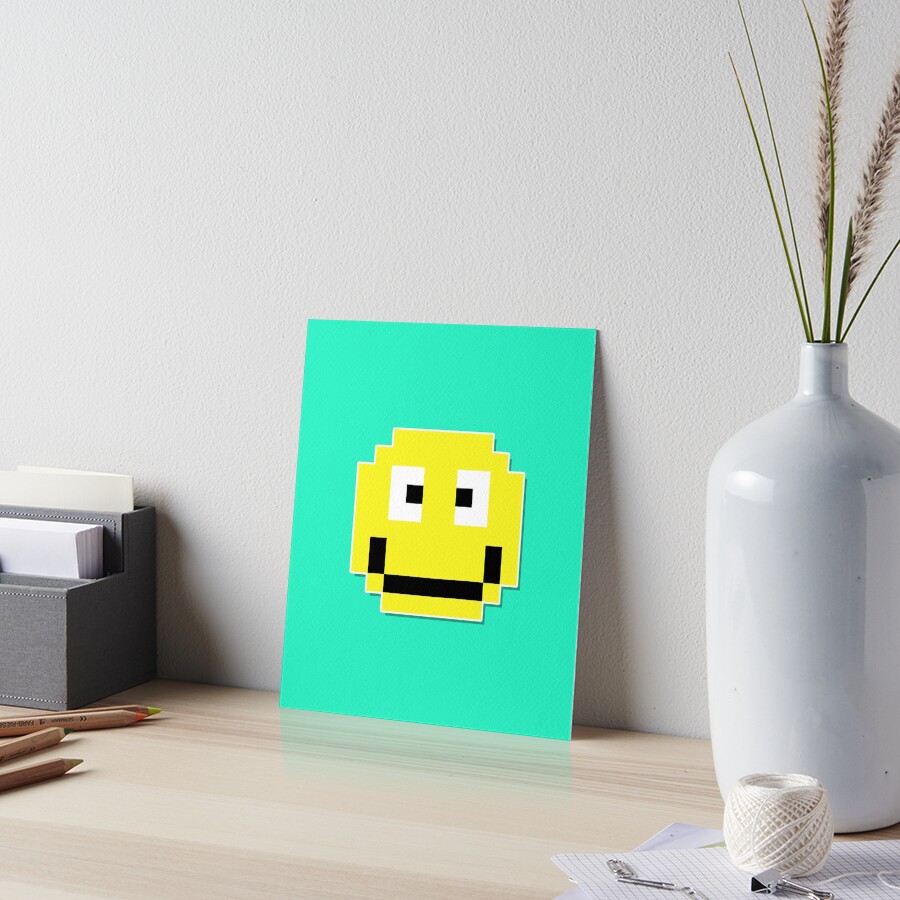 "8 Bit Emoji - Smiley" Art Board Print by MGMBrothers | Redbubble