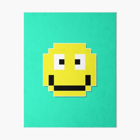 "8 Bit Emoji - Smiley" Art Board Print by MGMBrothers | Redbubble