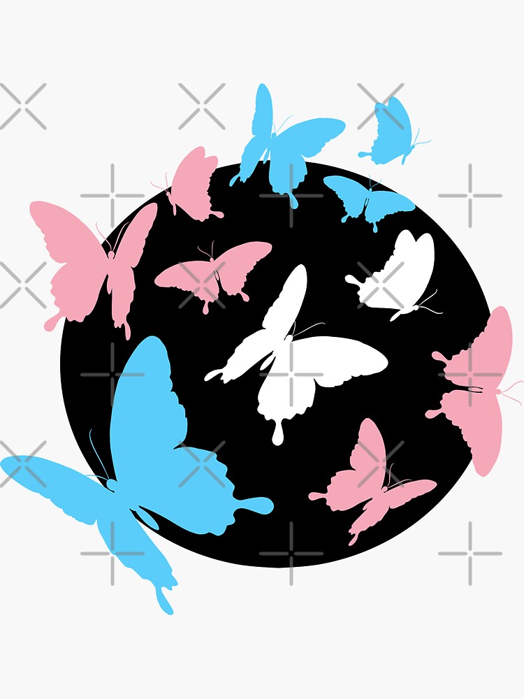 "Trans Pride Butterfly" Sticker for Sale by KillianItArt | Redbubble