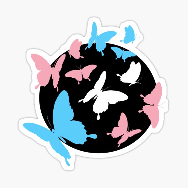 "Trans Pride Butterfly" Sticker for Sale by KillianItArt | Redbubble