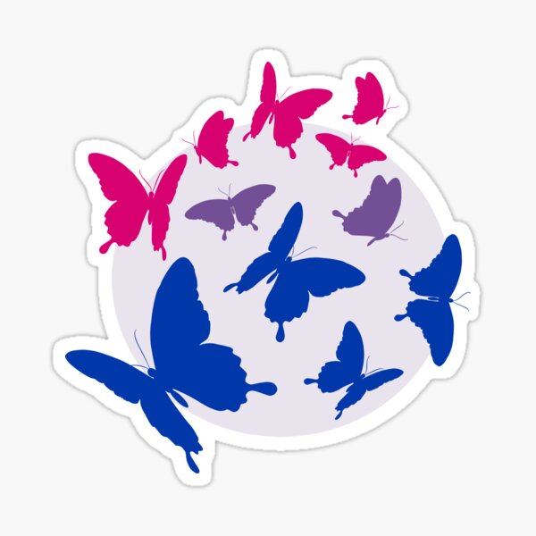 "Bi Pride Butterfly" Sticker by KillianItArt | Redbubble