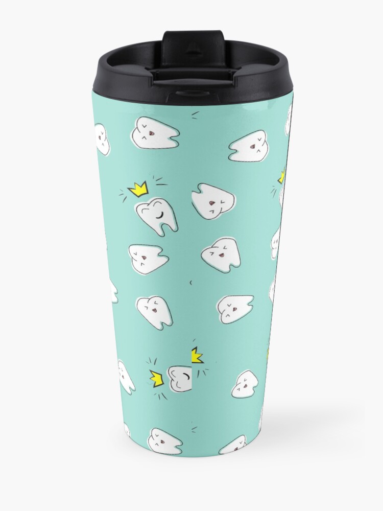 "Cute teeth Happy teeth dental braces pattern" Travel Coffee Mug for ...
