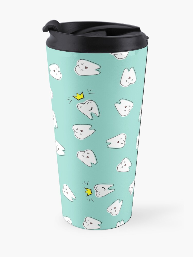 "Cute teeth Happy teeth dental braces pattern" Travel Coffee Mug for ...