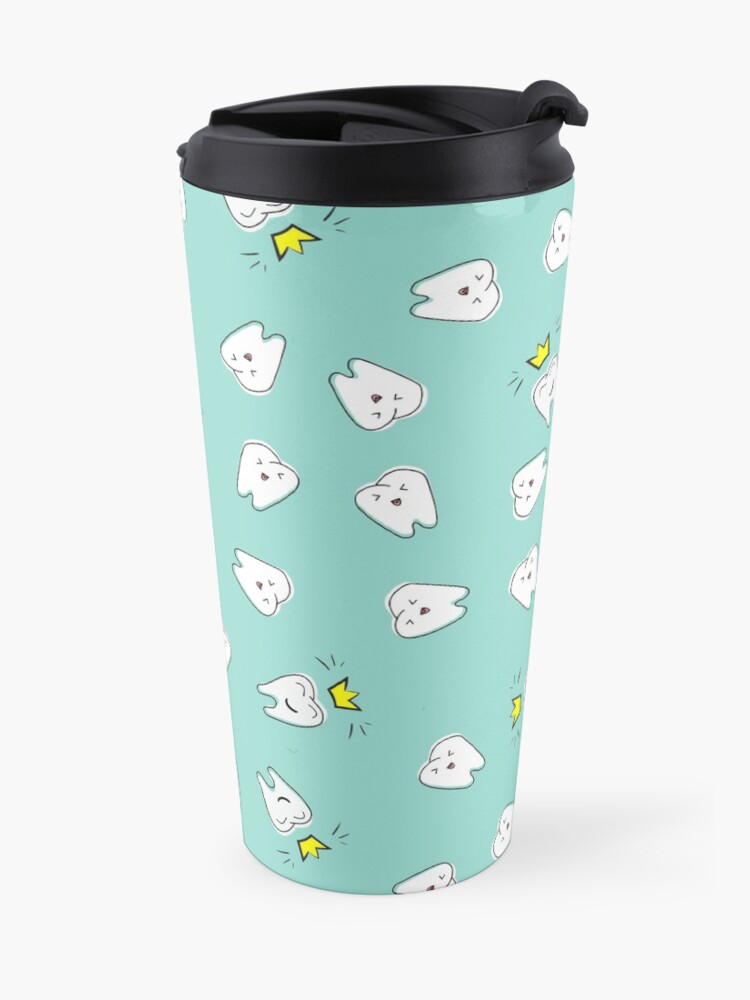 "Cute teeth Happy teeth dental braces pattern" Travel Coffee Mug for ...