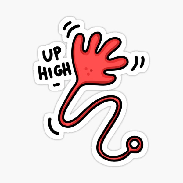 "Sticky Slap Hand" Sticker for Sale by 80sKidd | Redbubble
