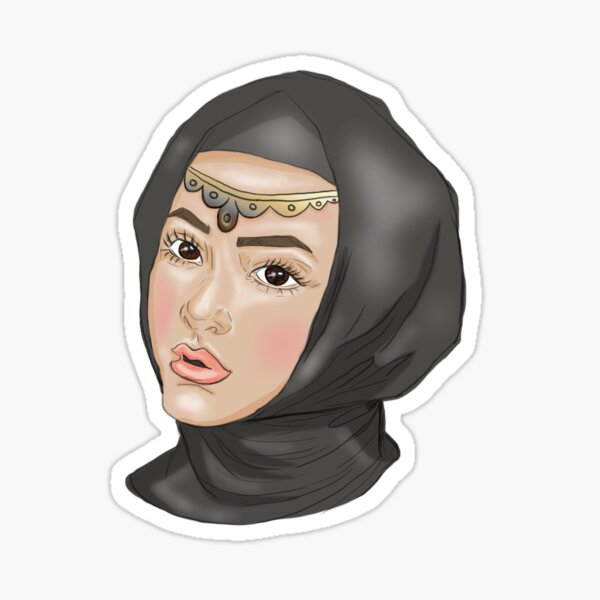 "Muslem girl, burka " Sticker for Sale by magdalenat | Redbubble