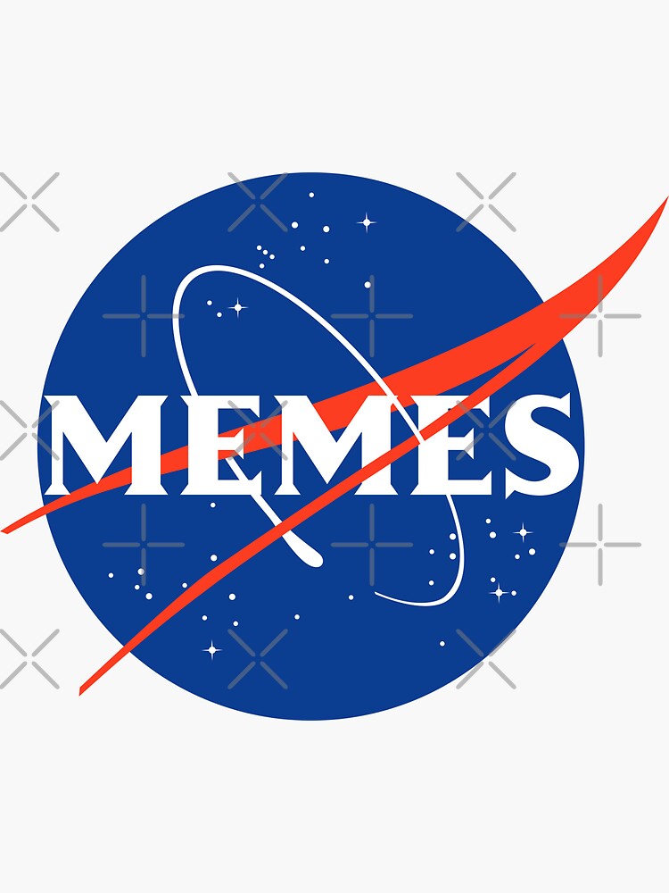 "Memes NASA Logo" Sticker for Sale by Leksal | Redbubble