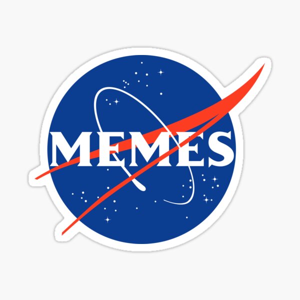 "Memes NASA Logo" Sticker for Sale by Leksal | Redbubble