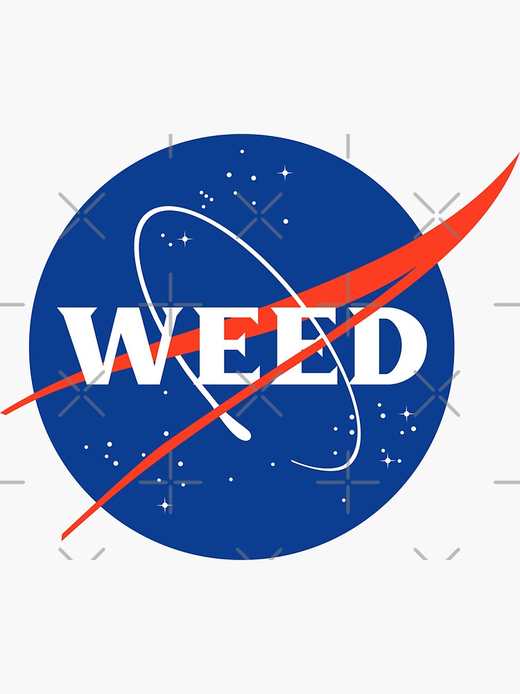 Pegatina «Logotipo de la NASA Weed» de Leksal | Redbubble