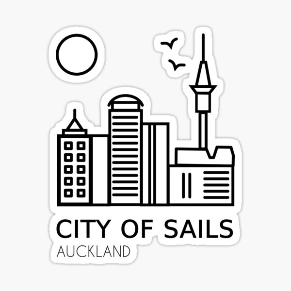 "Auckland New Zealand" Sticker by kiwishirts | Redbubble
