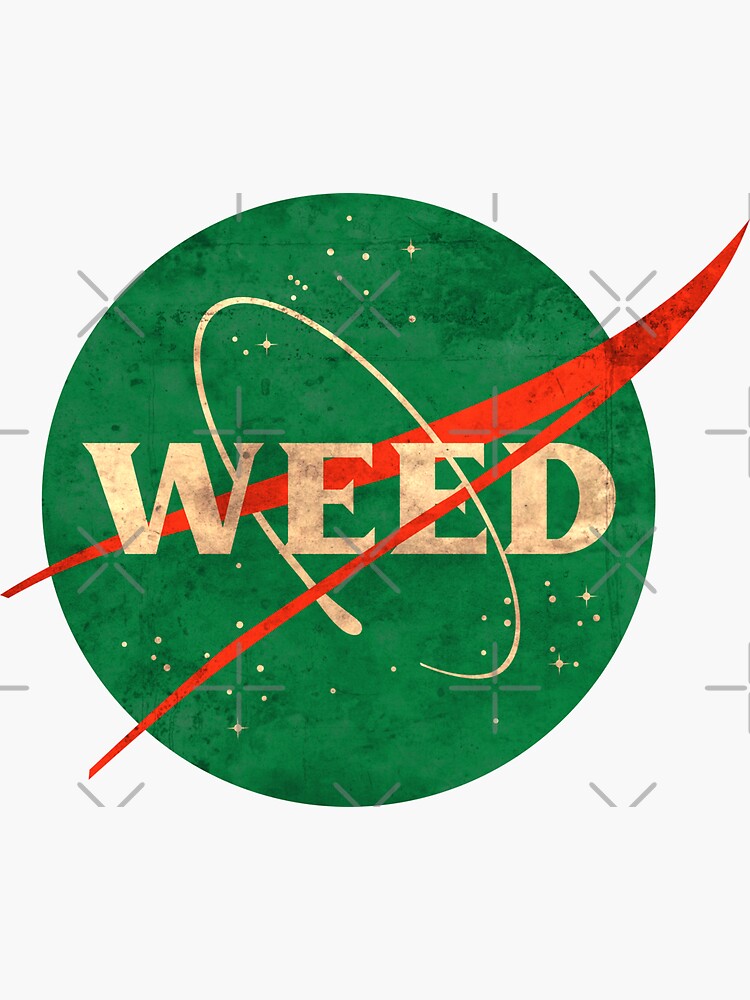 Pegatina «Logotipo de la NASA Weed» de Leksal | Redbubble