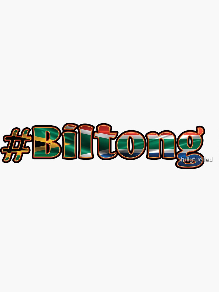 "Biltong " Sticker for Sale by fullyfuelled | Redbubble