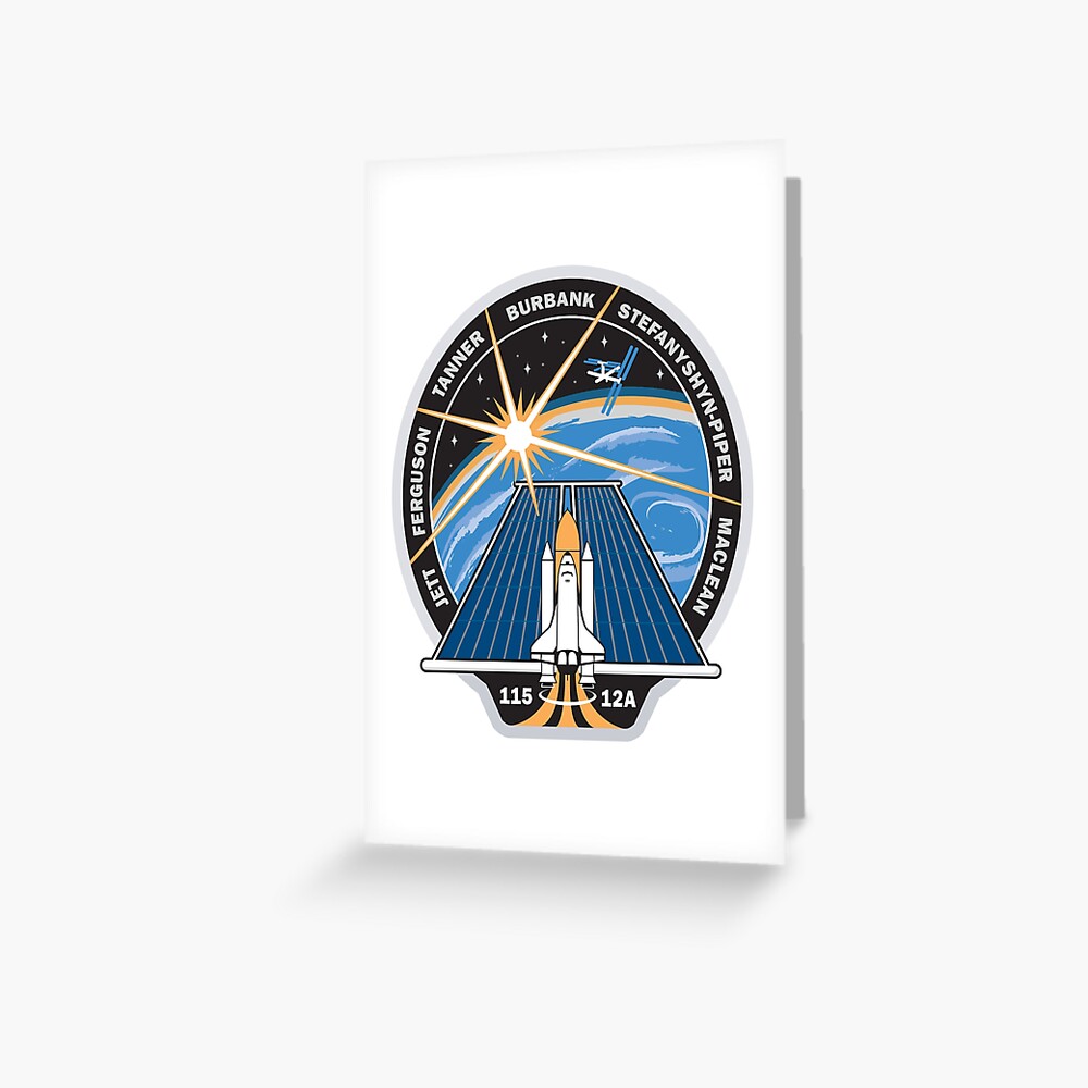 "STS-115 Mission Logo" Greeting Card by Quatrosales | Redbubble