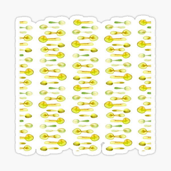"Yellow Spoon Stripes" Sticker by KelseyLovelle | Redbubble