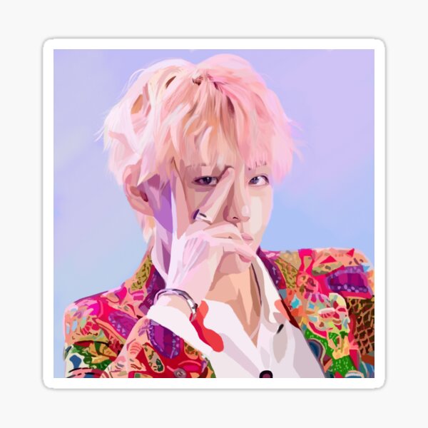"BTS V IDOL" Sticker for Sale by pineappleyeol | Redbubble