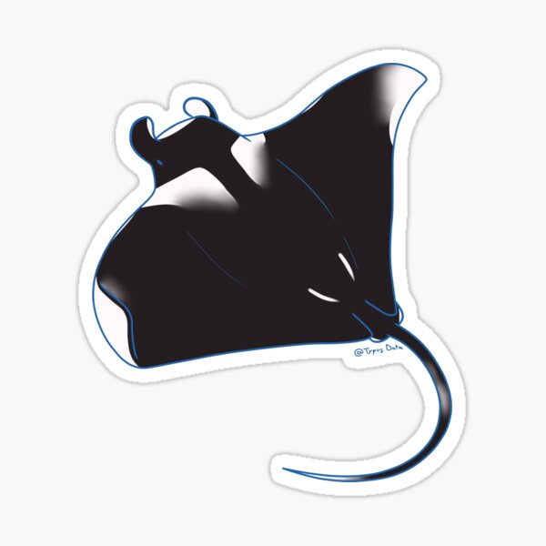 "Reef Manta Sticker by WindySilverstar" Sticker for Sale by TypusData ...