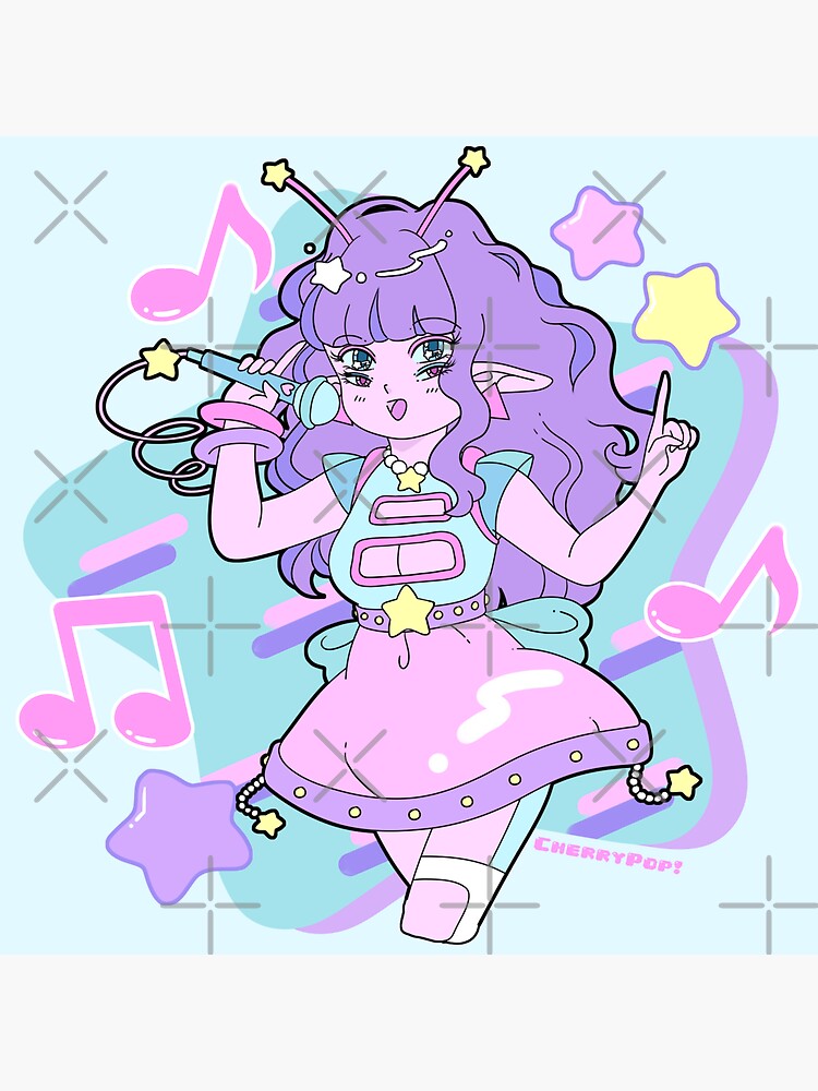 "Alien Pop Star - Lii Lii" Sticker for Sale by cherrycheezy | Redbubble
