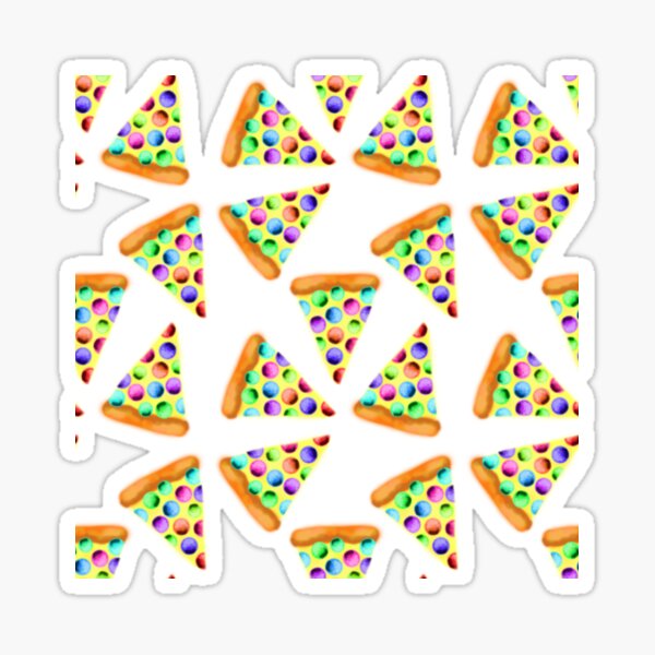 "Rainbow Pizzas!" Sticker by KelseyLovelle | Redbubble