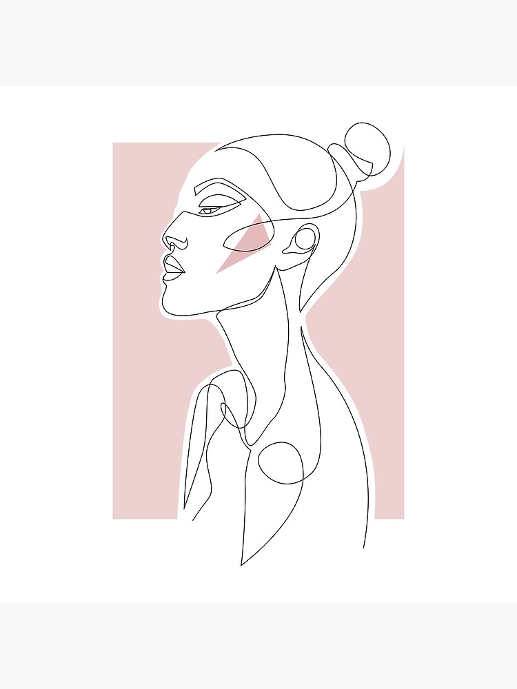 "red triangle - minimal drawing of female with red" Poster by addillum ...